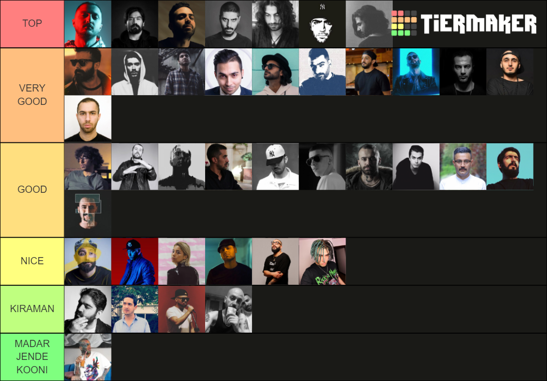 Persian Hip-Hop Artists - A Nima DW Tier List (Community Rankings ...
