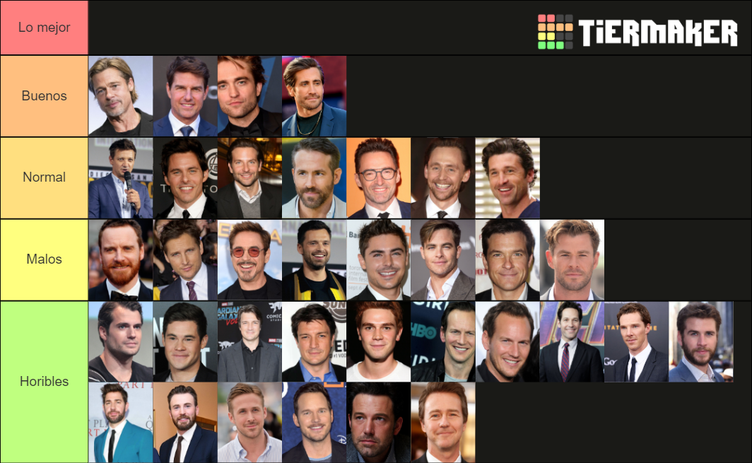 Actores hollywod usa Tier List (Community Rankings) - TierMaker