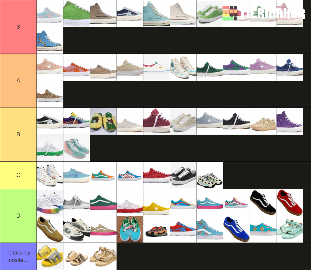TYLER, THE CREATOR SHOES Tier List (Community Rankings) - TierMaker
