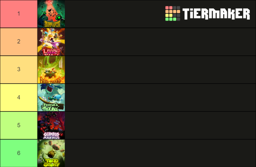Rayman Legends Worlds Tier List (Community Rankings) - TierMaker