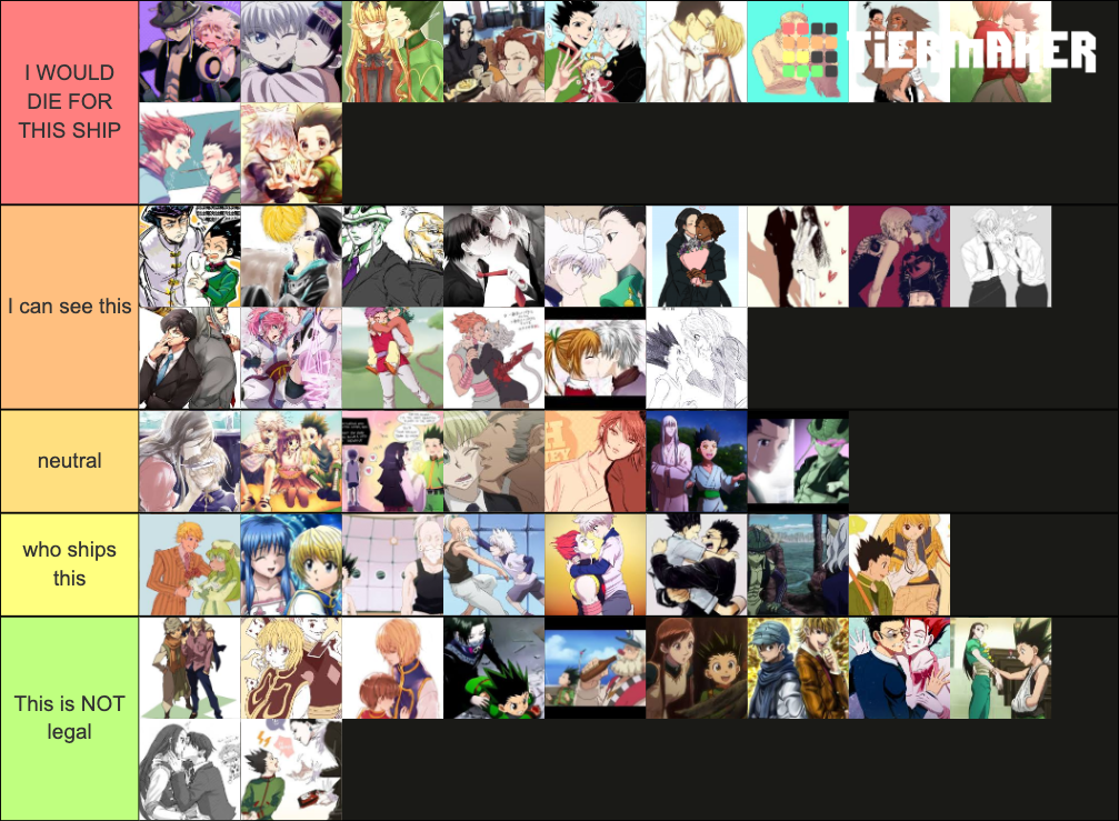 HXH Ships Tier List (Community Rankings) - TierMaker