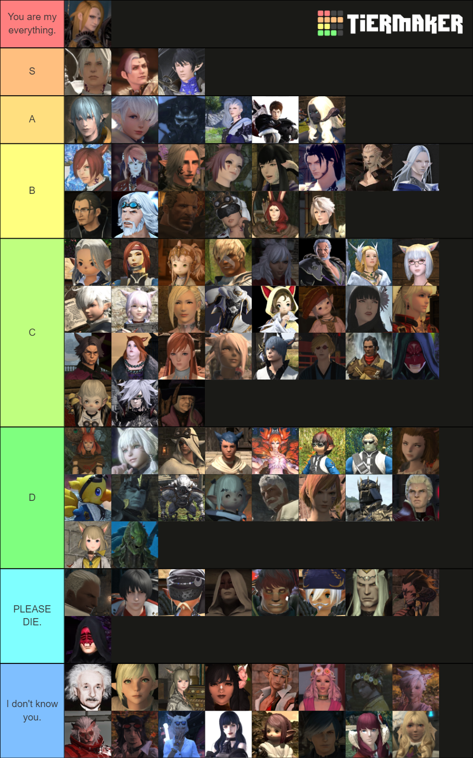 FFXIV Characters Tier List (Community Rankings) - TierMaker