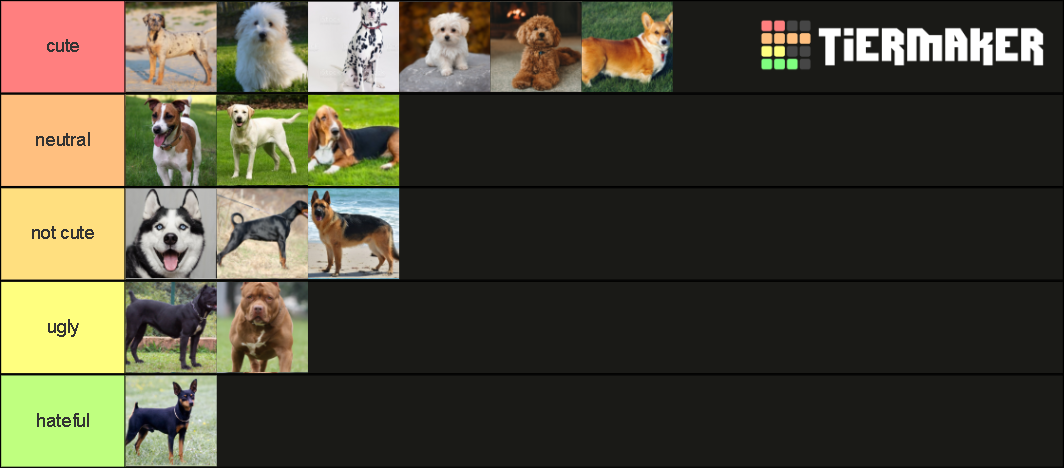 Dog breeds Tier List (Community Rankings) - TierMaker