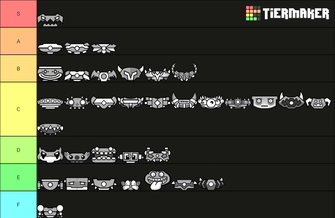 Geometry Dash UFOs but with nice square images Tier List (Community ...