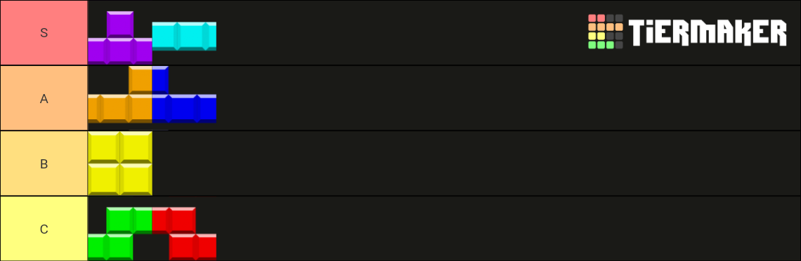 Tetris Block Tier List (Community Rankings) - TierMaker