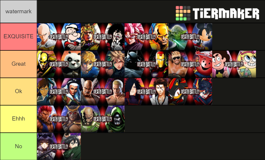 DEATH BATTLE Season 8 Episodes Tier List (Community Rankings) - TierMaker