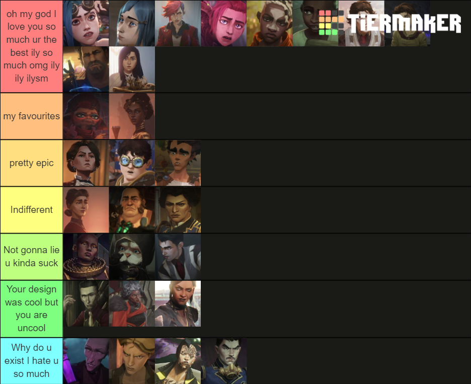 Arcane LoL characters Tier List (Community Rankings) - TierMaker