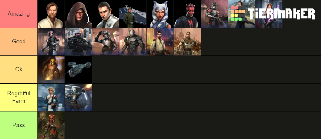 2021 SWGoH New Characters and Ships Ranked Tier List (Community ...