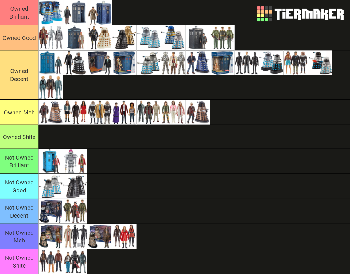 Doctor Who Figure List Tier List (Community Rankings) - TierMaker