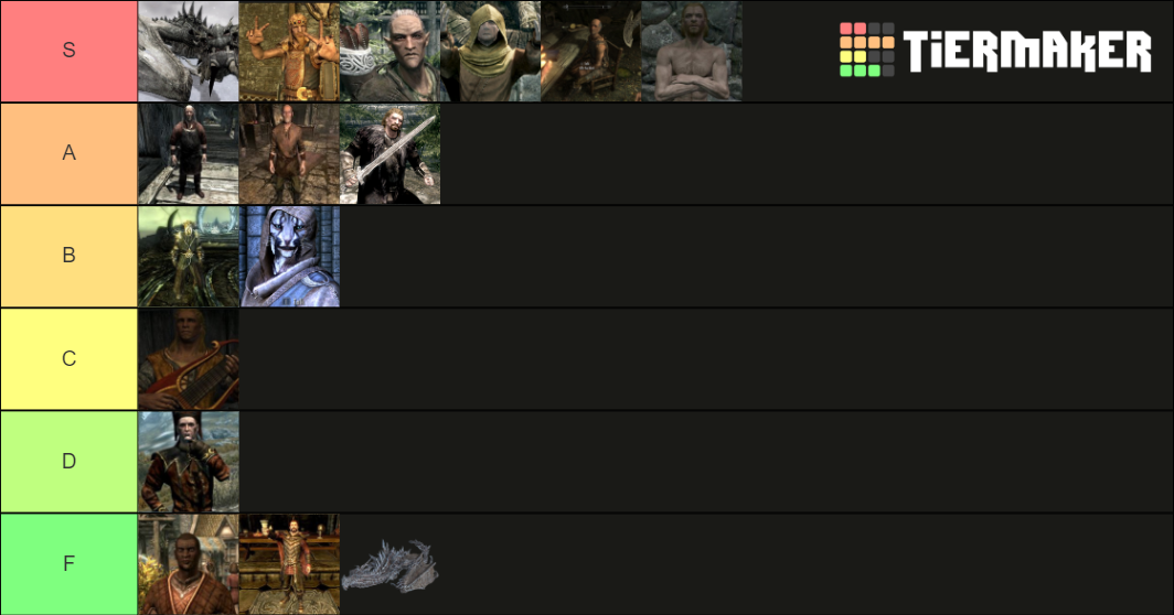 Skyrim Senpai Tier List (Community Rankings) - TierMaker
