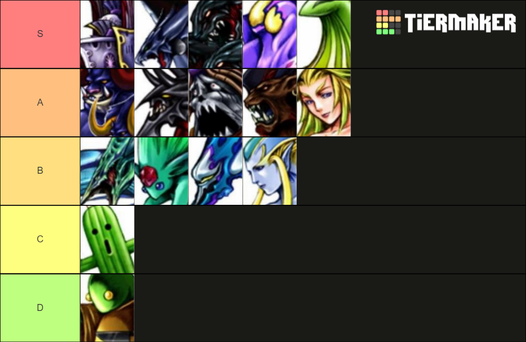 Final Fantasy 8 GF's Tier List (Community Rankings) - TierMaker