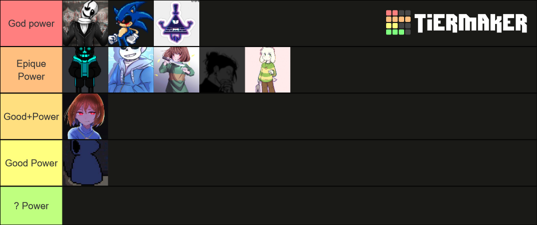 undertale rp Tier List (Community Rankings) - TierMaker