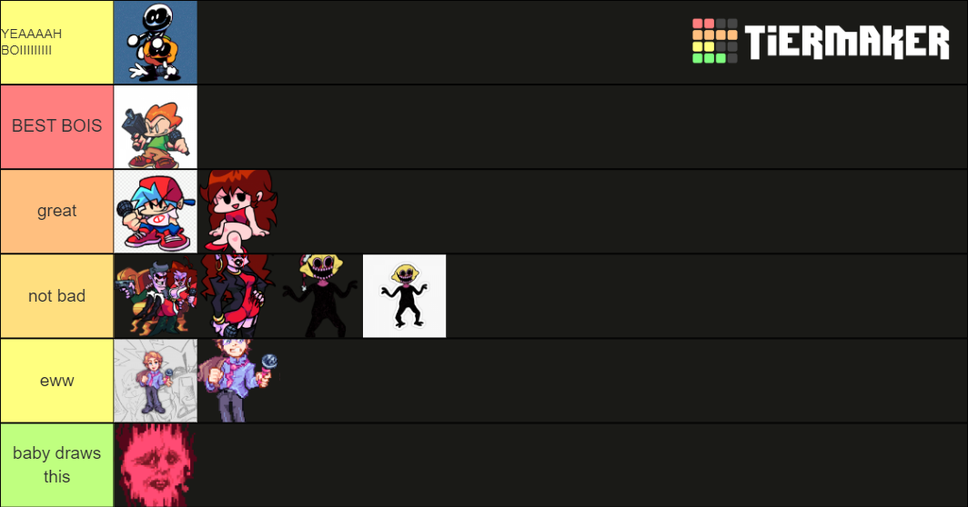 fnf character looks list Tier List (Community Rankings) - TierMaker