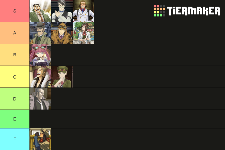 Ace Attorney Detectives Tier List (Community Rankings) - TierMaker