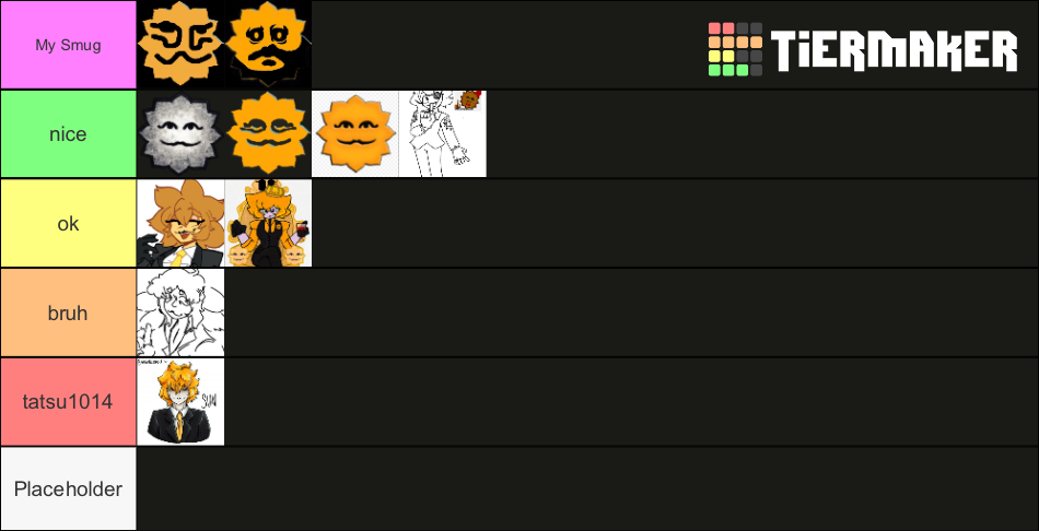 Smug Sun Tier List (Community Rankings) - TierMaker