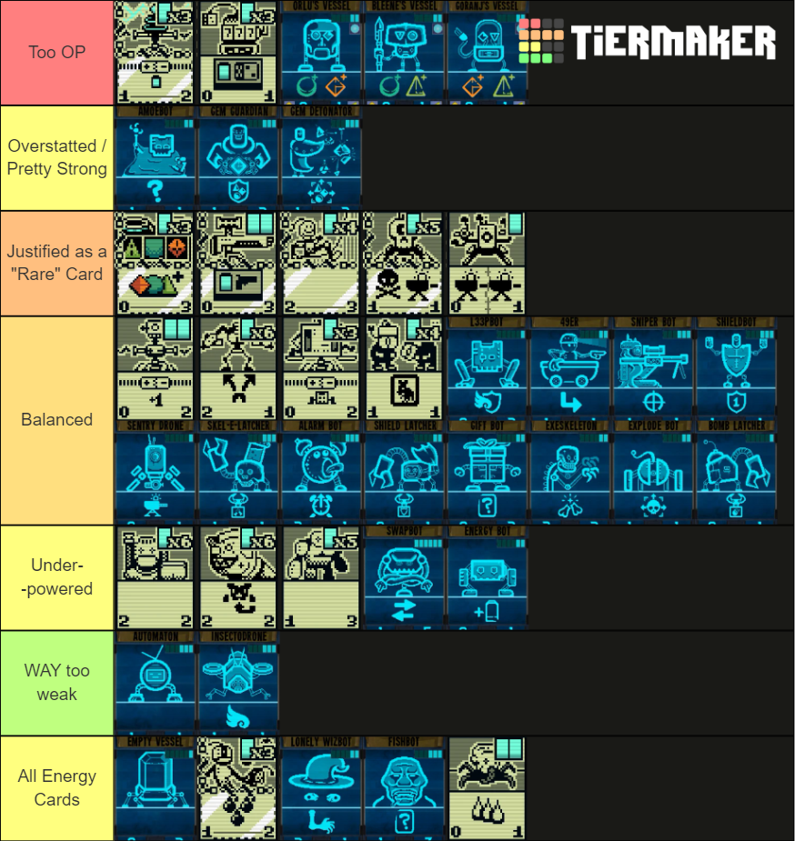 Inscryption ALL cards Tier List (Community Rankings) - TierMaker