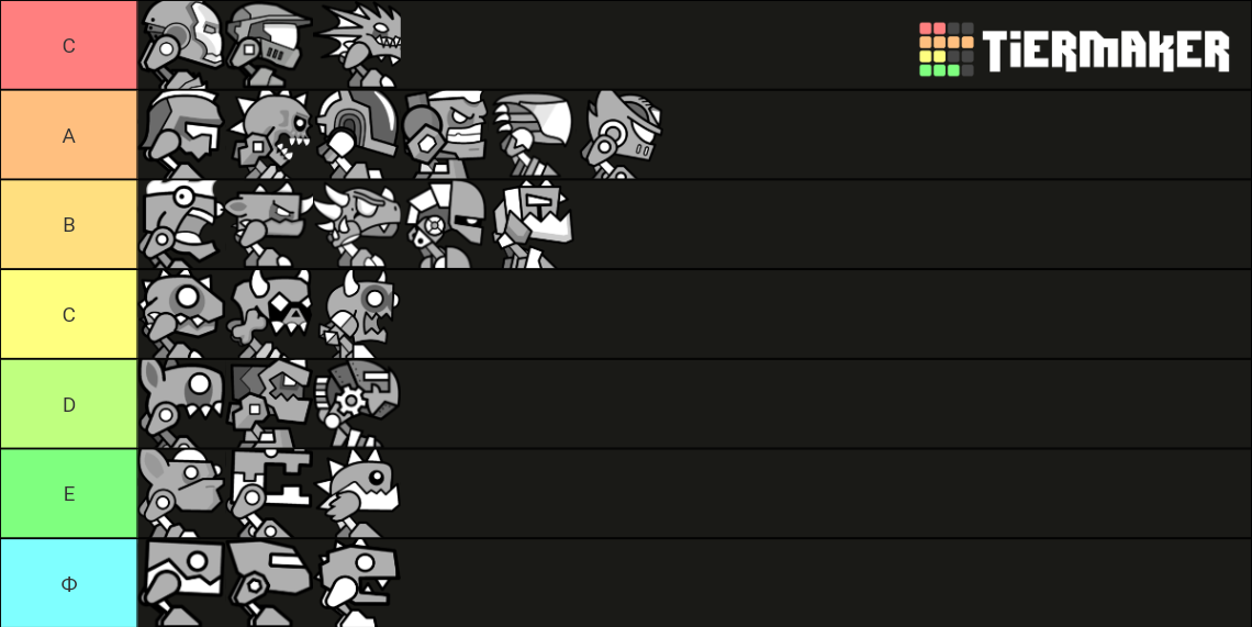Geometry Dash Robots Tier List (Community Rankings) - TierMaker