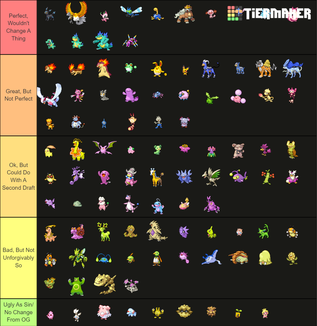 Pokemon: All Gen 2 Shinies Tier List (Community Rankings) - TierMaker