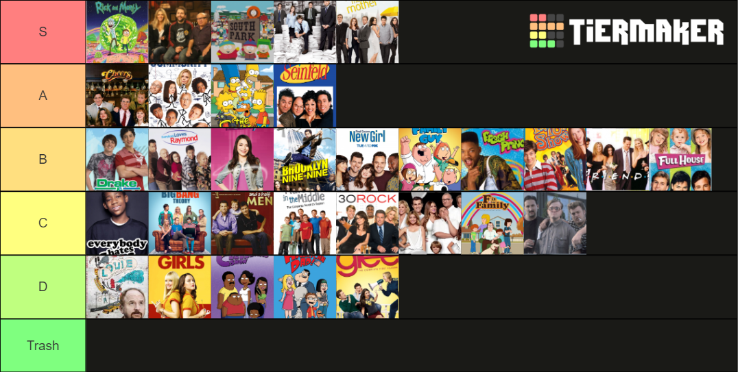 Comedy Shows Tier List (Community Rankings) - TierMaker