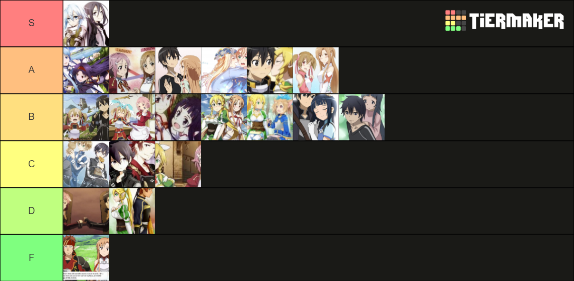 Sword Art Online Ships Tier List (Community Rankings) - TierMaker