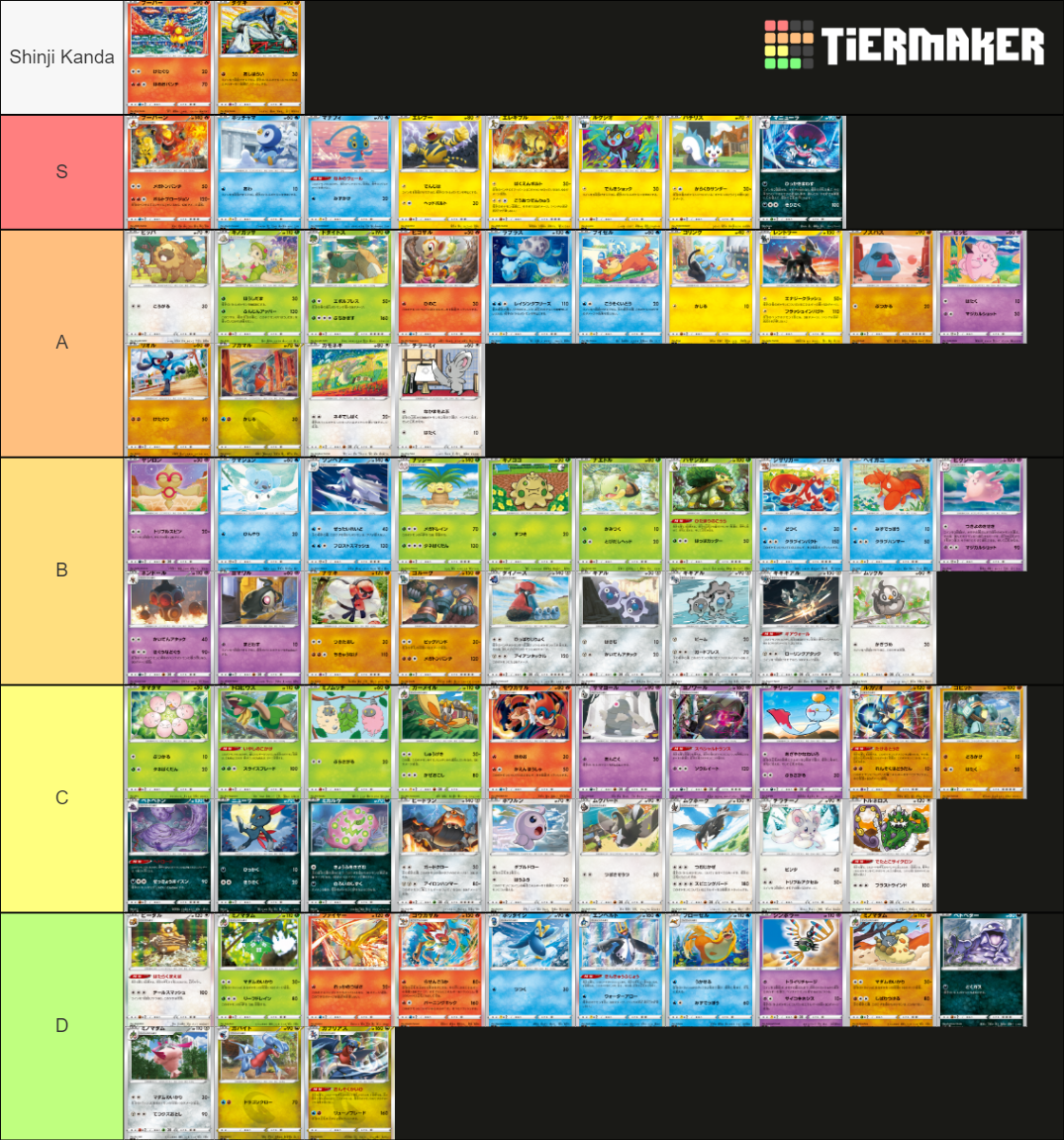 Pokemon S9 Star Birth Cards Tier List (Community Rankings) - TierMaker