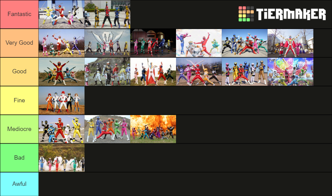 Every Super Sentai Season Tier List (Community Rankings) - TierMaker