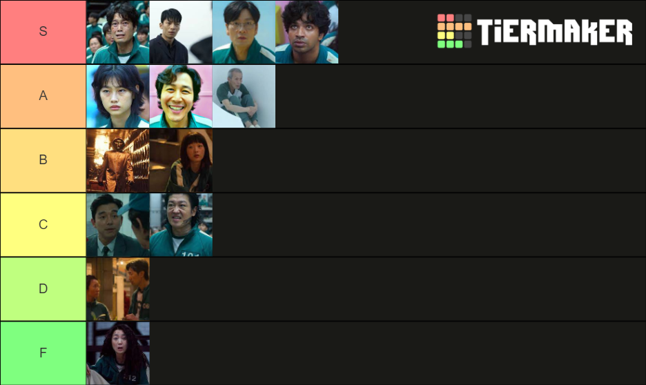 Squid Game Characters Tier List Community Rankings Tiermaker