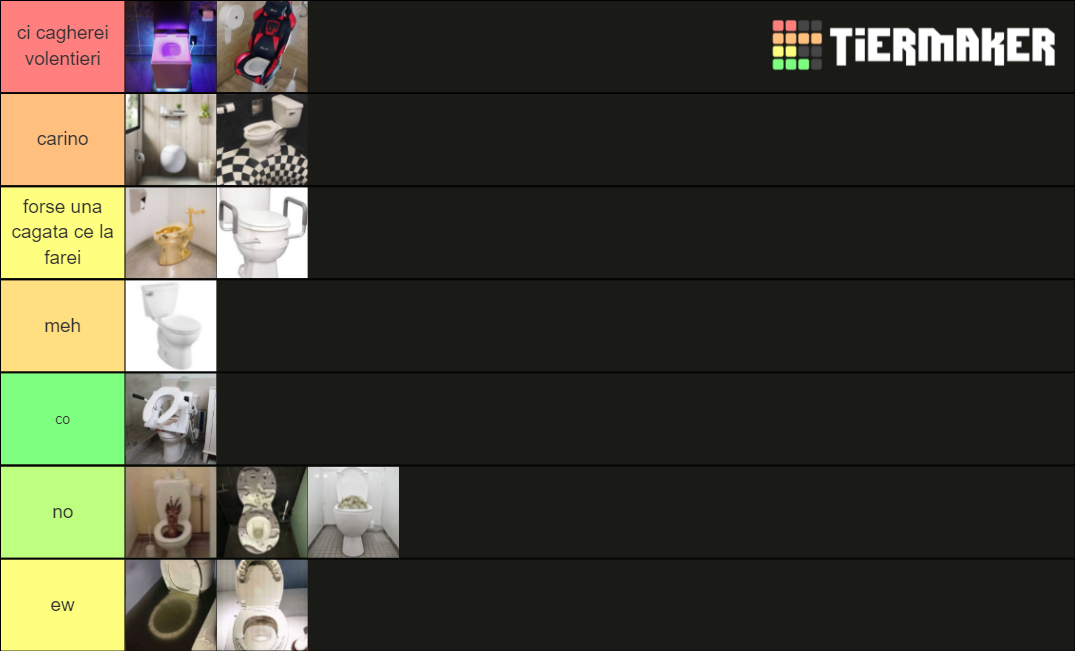 toilet Tier List (Community Rankings) - TierMaker