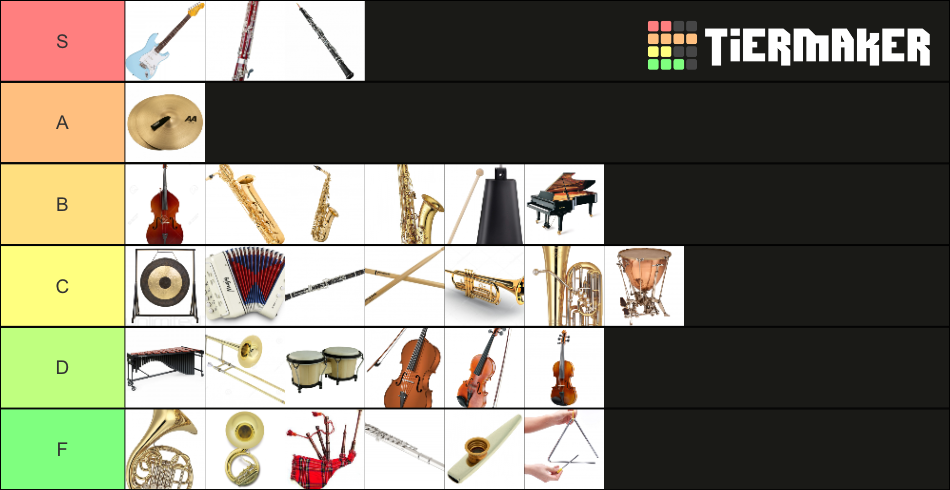 Musical Instruments as Weapons Tier List (Community Rankings) - TierMaker