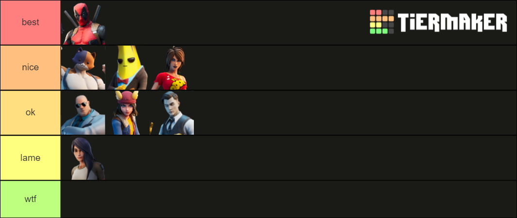 fortnite ch2-s2 skins Tier List (Community Rankings) - TierMaker