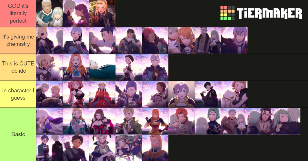 Fire Emblem Three Houses: S-Support Art Tier List (Community Rankings ...