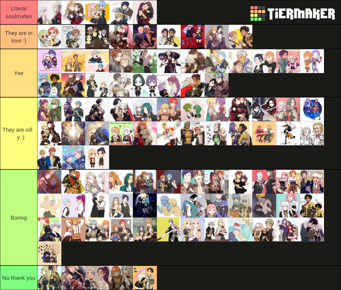 Fire Emblem: Three Houses Ship Tier List (Community Rankings) - TierMaker