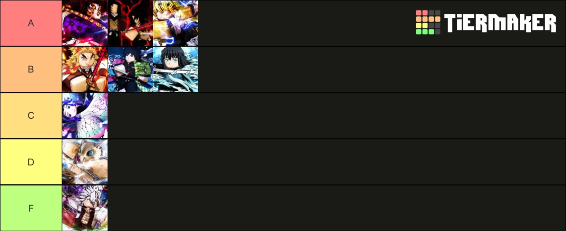 Demon Fall Breathings Tier List (Community Rankings) - TierMaker