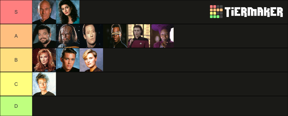 Star Trek TNG Characters Tier List (Community Rankings) - TierMaker