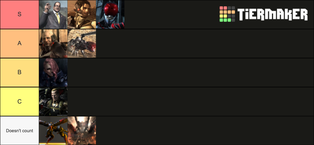 Metal Gear Rising Bosses Tier List (Community Rankings) - TierMaker
