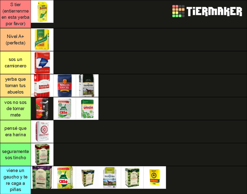 Marcas de yerba mate Tier List (Community Rankings) - TierMaker