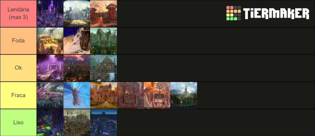 WOW cities Tier List (Community Rankings) - TierMaker