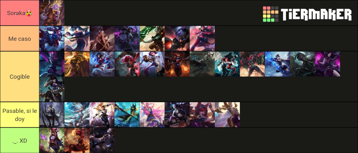 LoL: Wild Rift Waifu Tier List (Community Rankings) - TierMaker