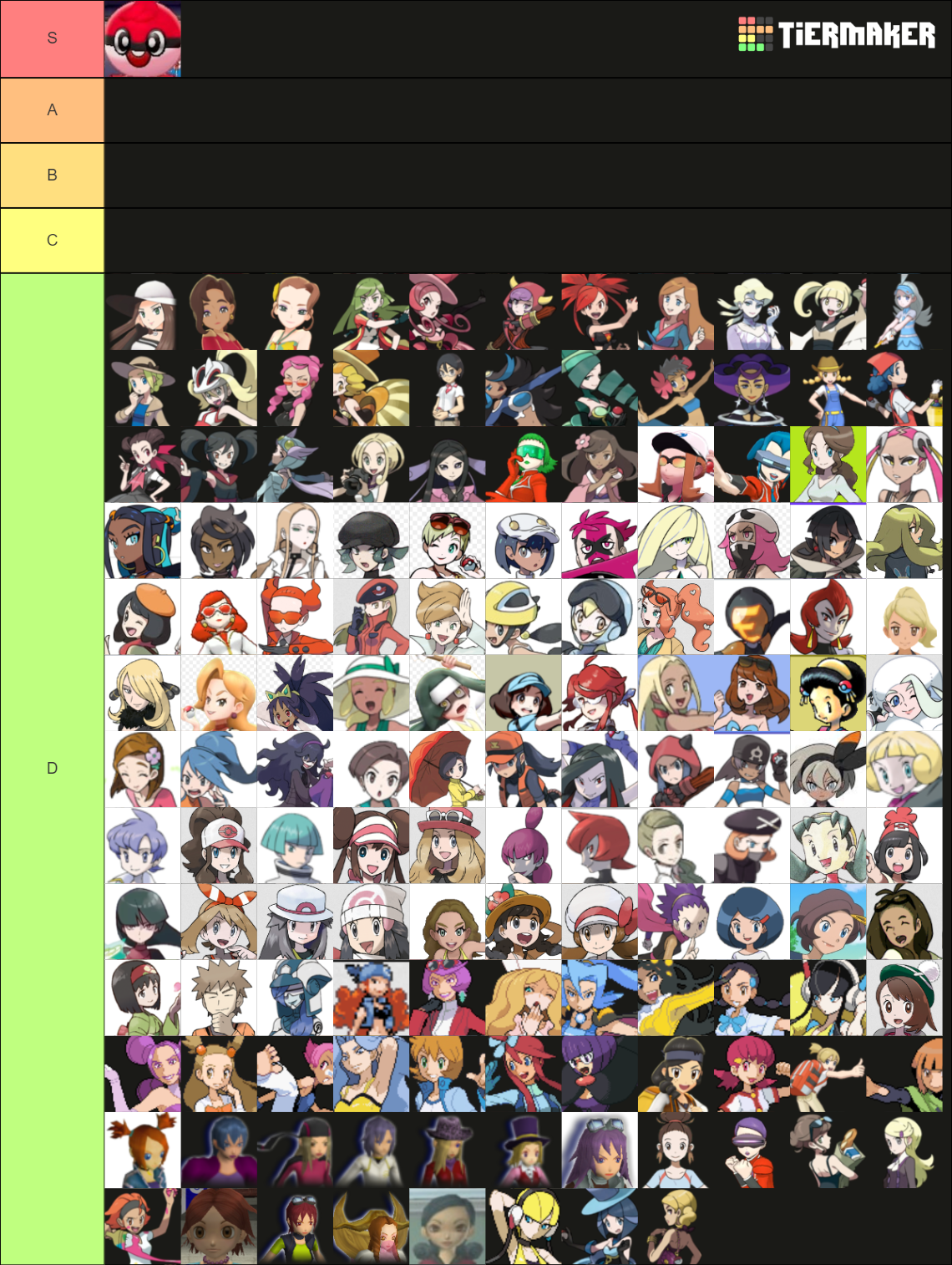 Best of Pokemon Waifus (Including Trainer NPCs) Tier List (Community ...