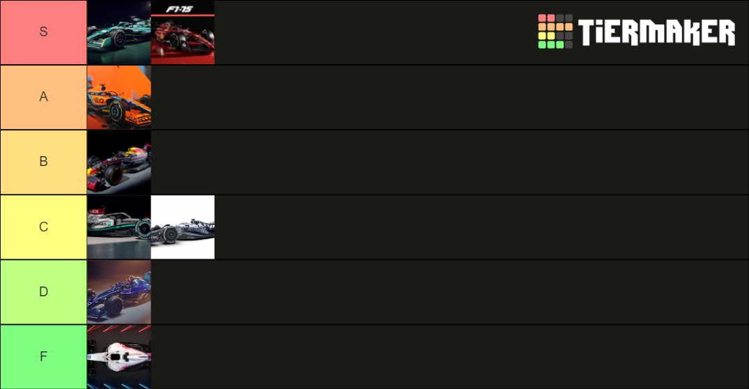 F1 2022 liveries Tier List (Community Rankings) - TierMaker