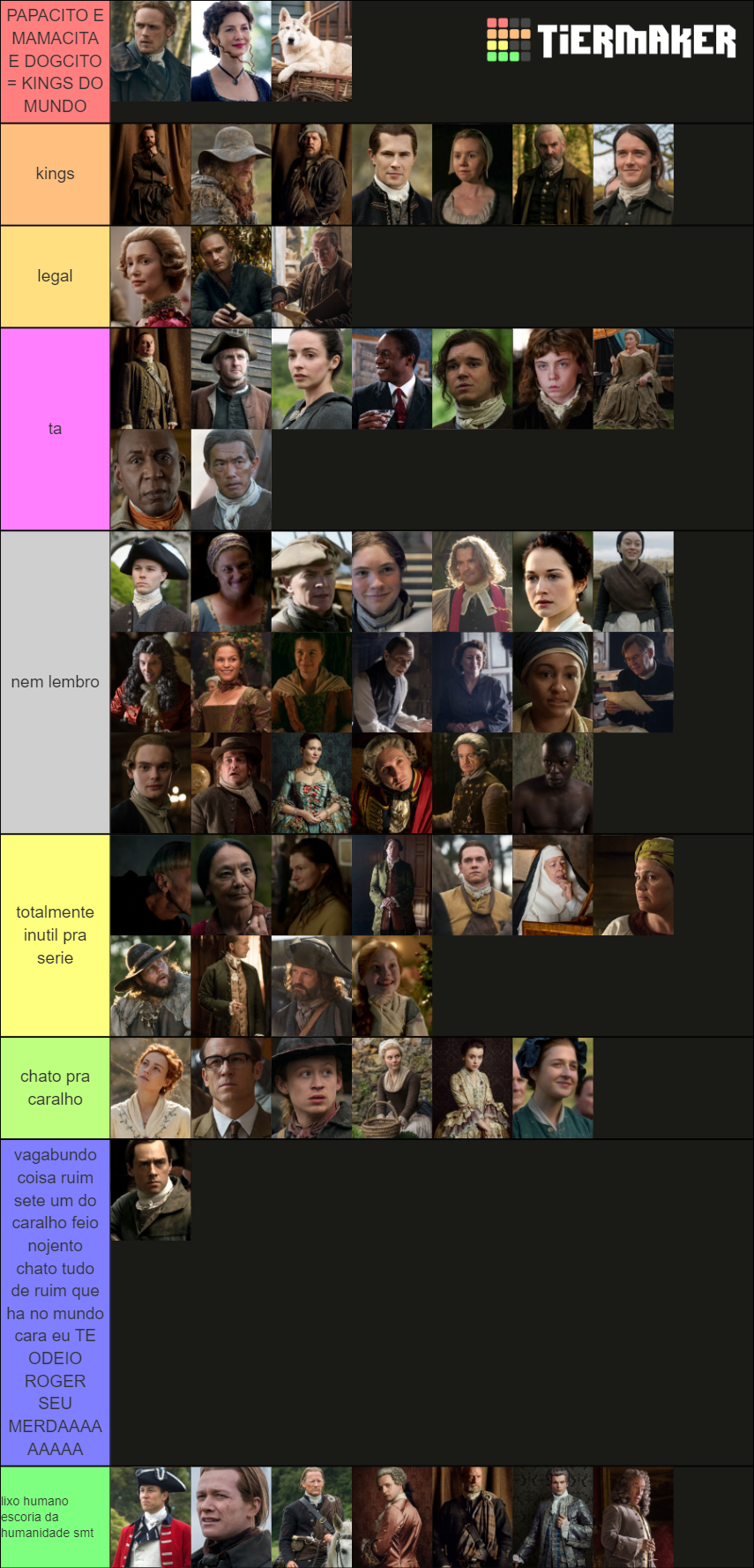 Outlander Character Tier List (Community Rankings) - TierMaker