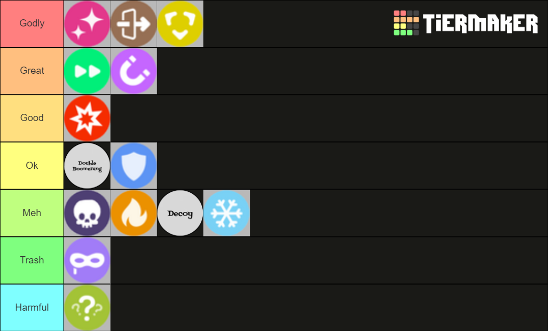 Bommerang Fu powerups Tier List (Community Rankings) - TierMaker