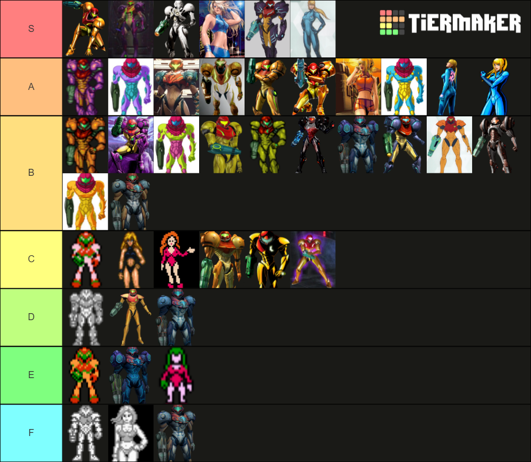 All Samus Aran Suits (9/9/21) Tier List (Community Rankings) - TierMaker
