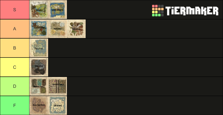 All Ark Maps (2022) Tier List (Community Rankings) - TierMaker