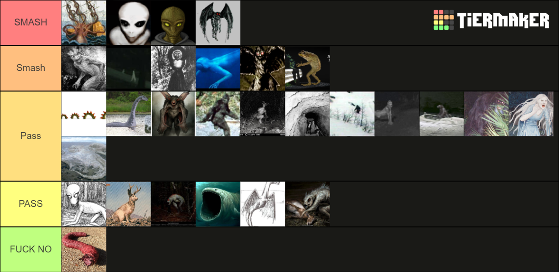 Cryptids Tier List (Community Rankings) - TierMaker