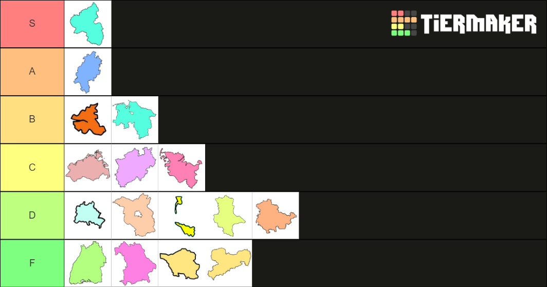 Deutsche Bundesländer Tier List (Community Rankings) - TierMaker