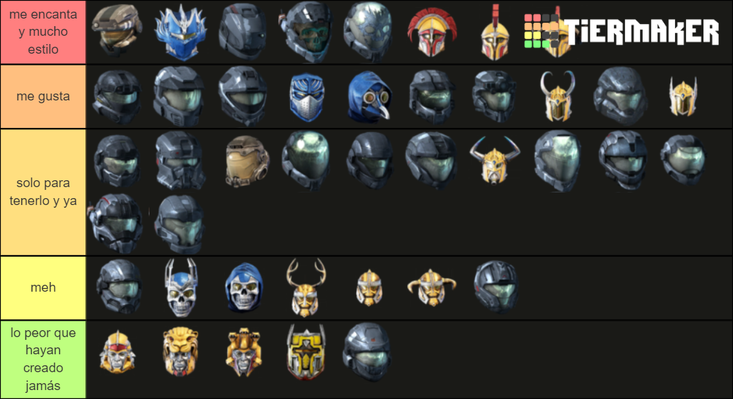 Halo Reach Helmet Tier (MCC) Tier List (Community Rankings) - TierMaker