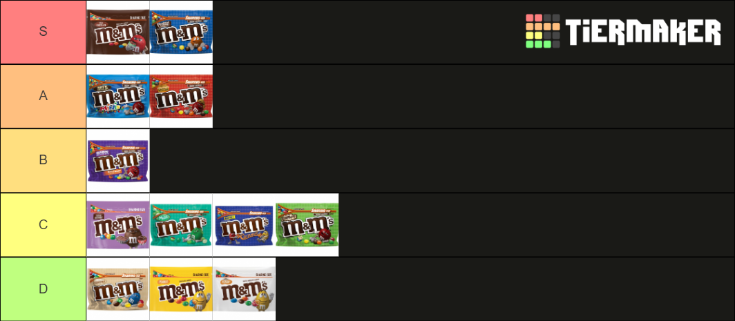 M&M's Flavor Tier List (Community Rankings) - TierMaker