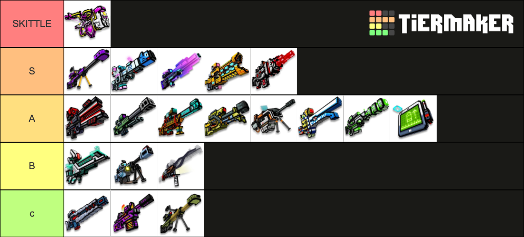 PG3D Snipers Tier List (Community Rankings) - TierMaker