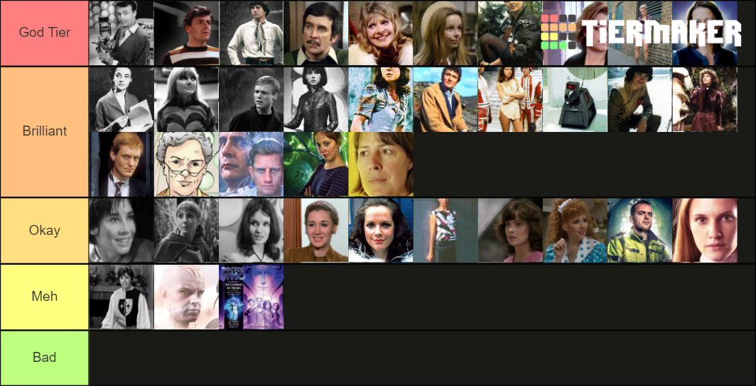 Doctor Who Companions (Classic/Big Finish) Tier List (Community ...